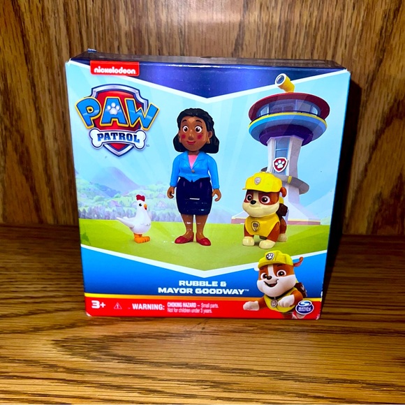 Paw Patrol | Toys | Paw Patrol Action Figures Rubble And Mayor Playset ...